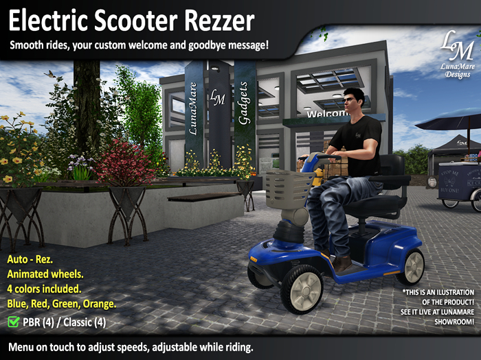 Second Life Marketplace Electric Scooter Rezzer